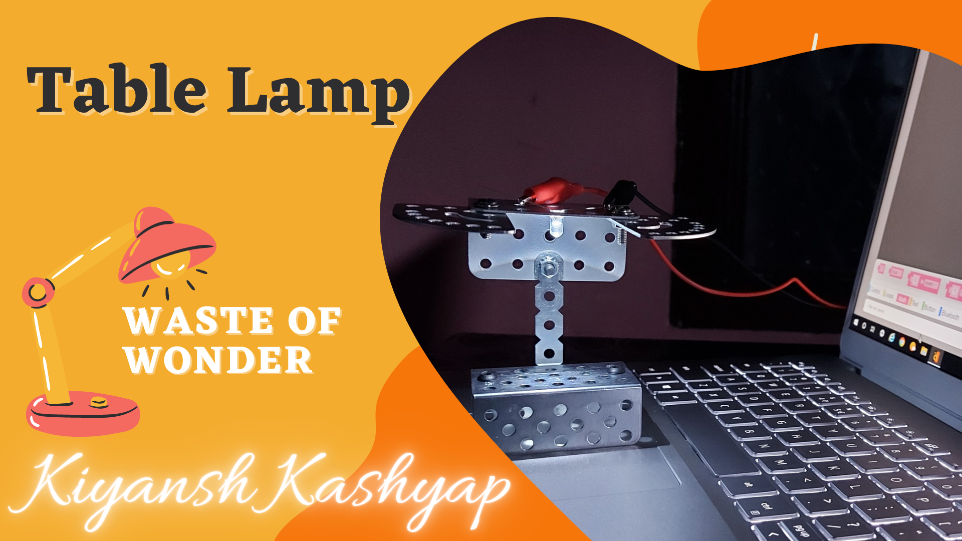 Table Lamp using waste of USB cable - Avishkaar Project