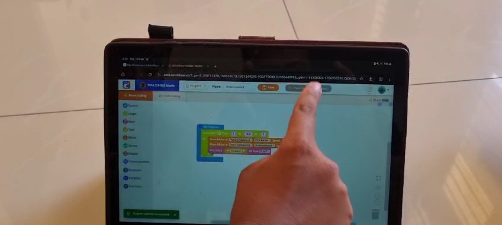 3 wheel base movement using ams - Avishkaar Project