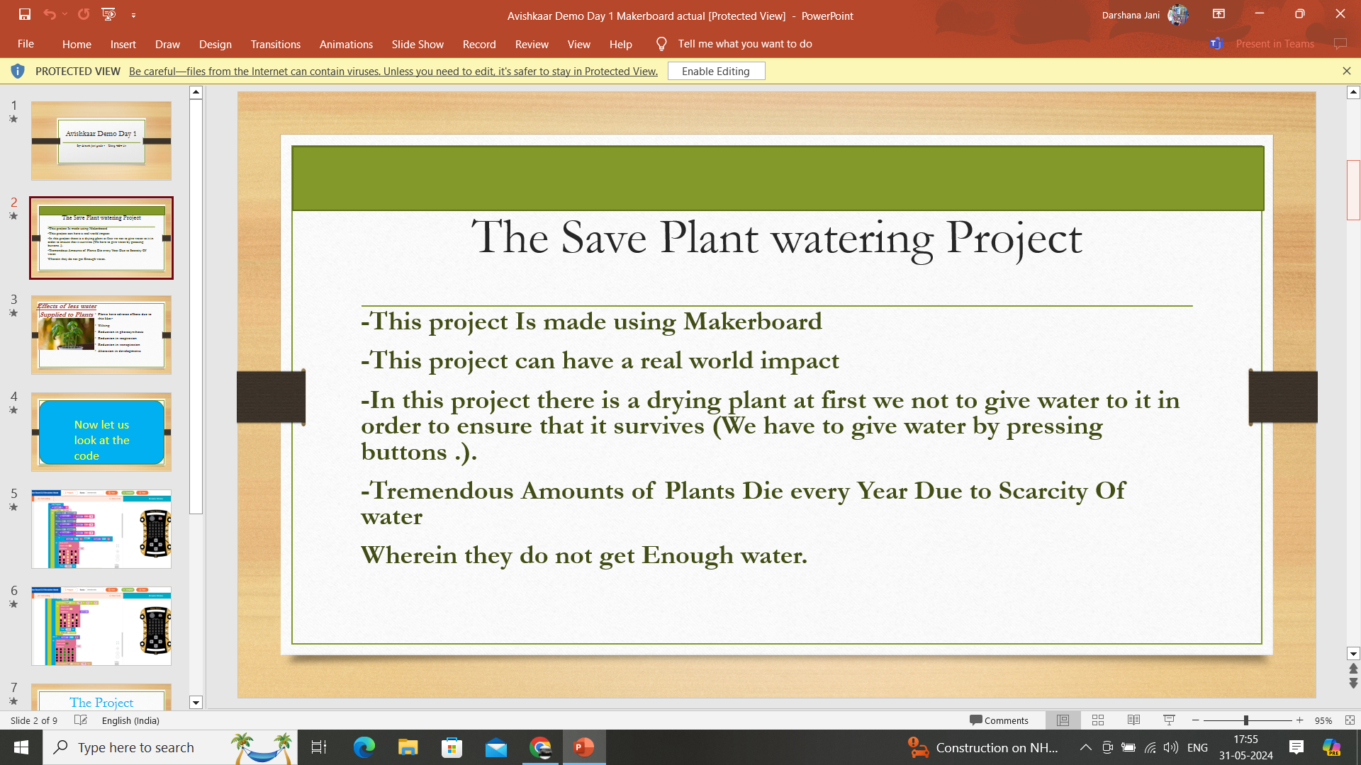 Plant Watering system - Avishkaar Project