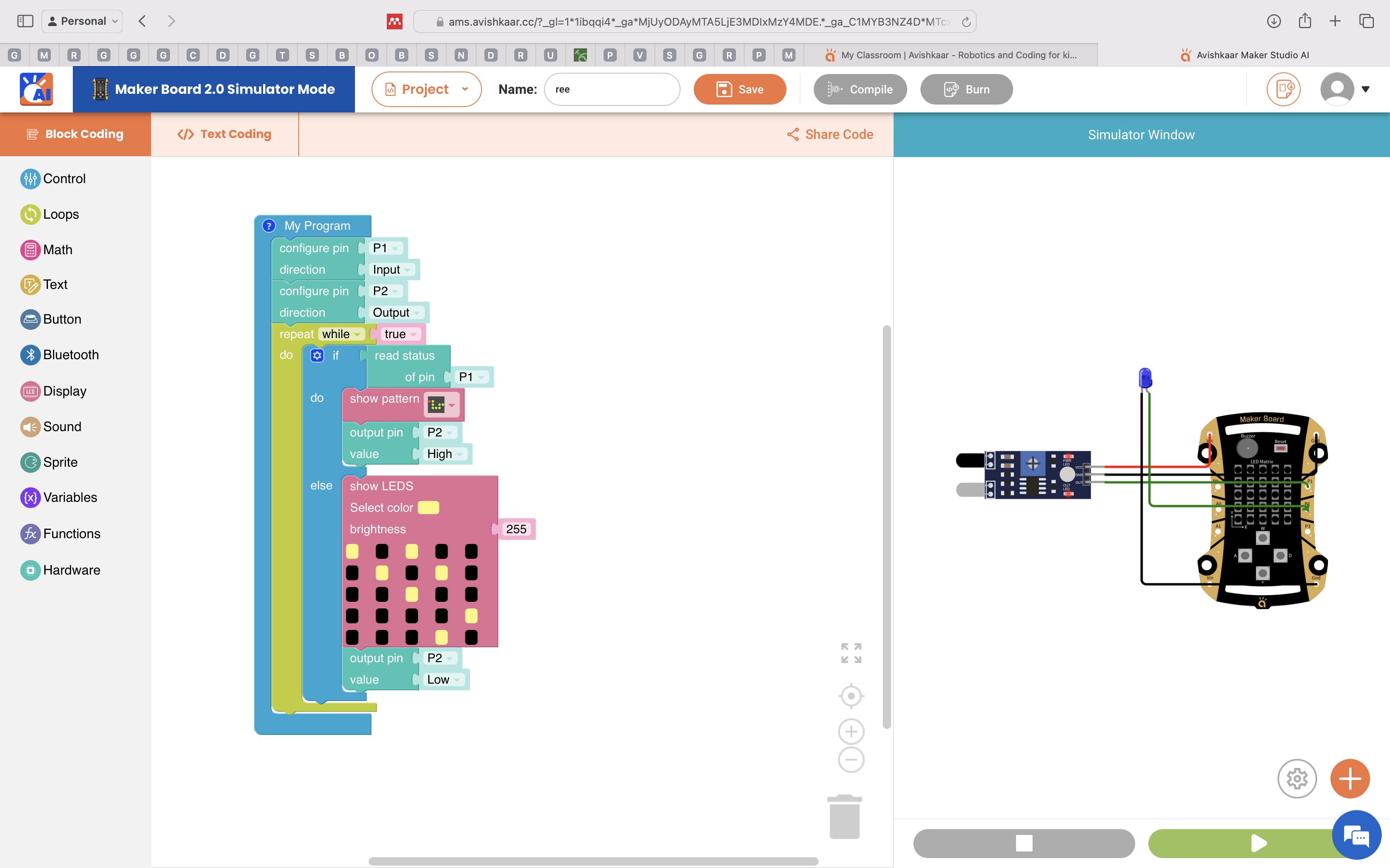 IR sensor Warning - Avishkaar Project