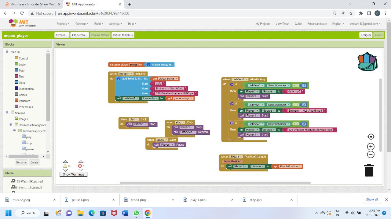 Music Player app - Avishkaar Project